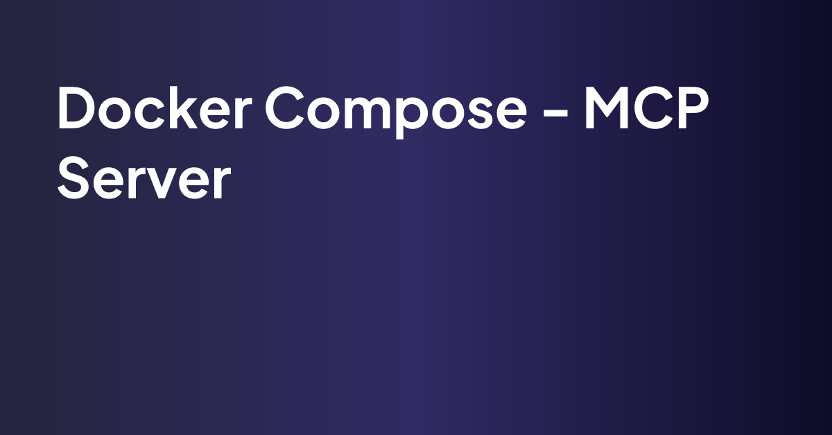 Docker Compose Mcp Server